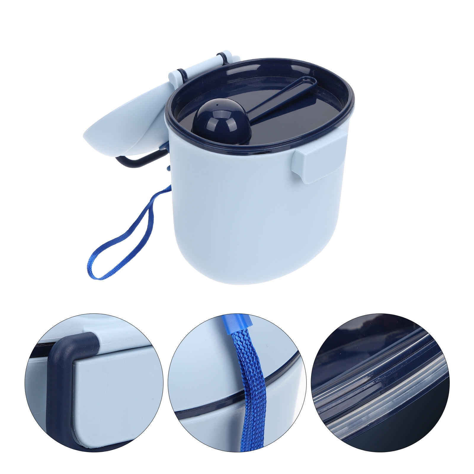 TABLZONE Portable Baby Formula Container with Blue Silicone Sealed Lid ...