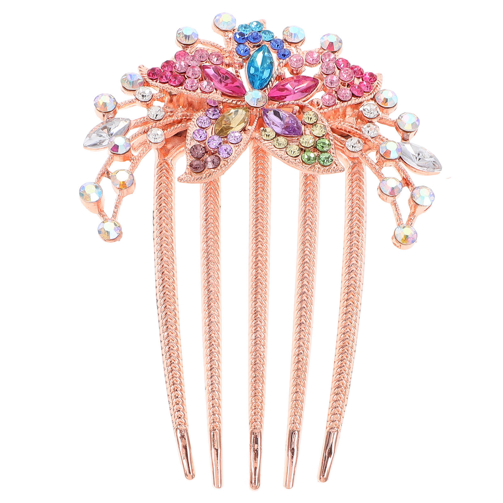 TABLZONE Rhinestone Flower Hair Comb Hair Insert Comb Hair Accessories ...