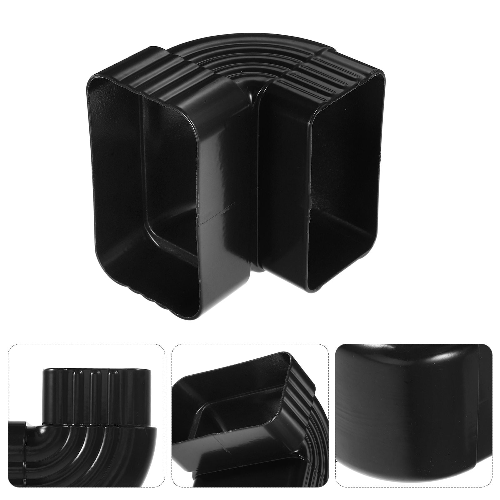 TABLZONE Metal Rain Fitting Black Downspout Drainage Adapters 1Pack ...