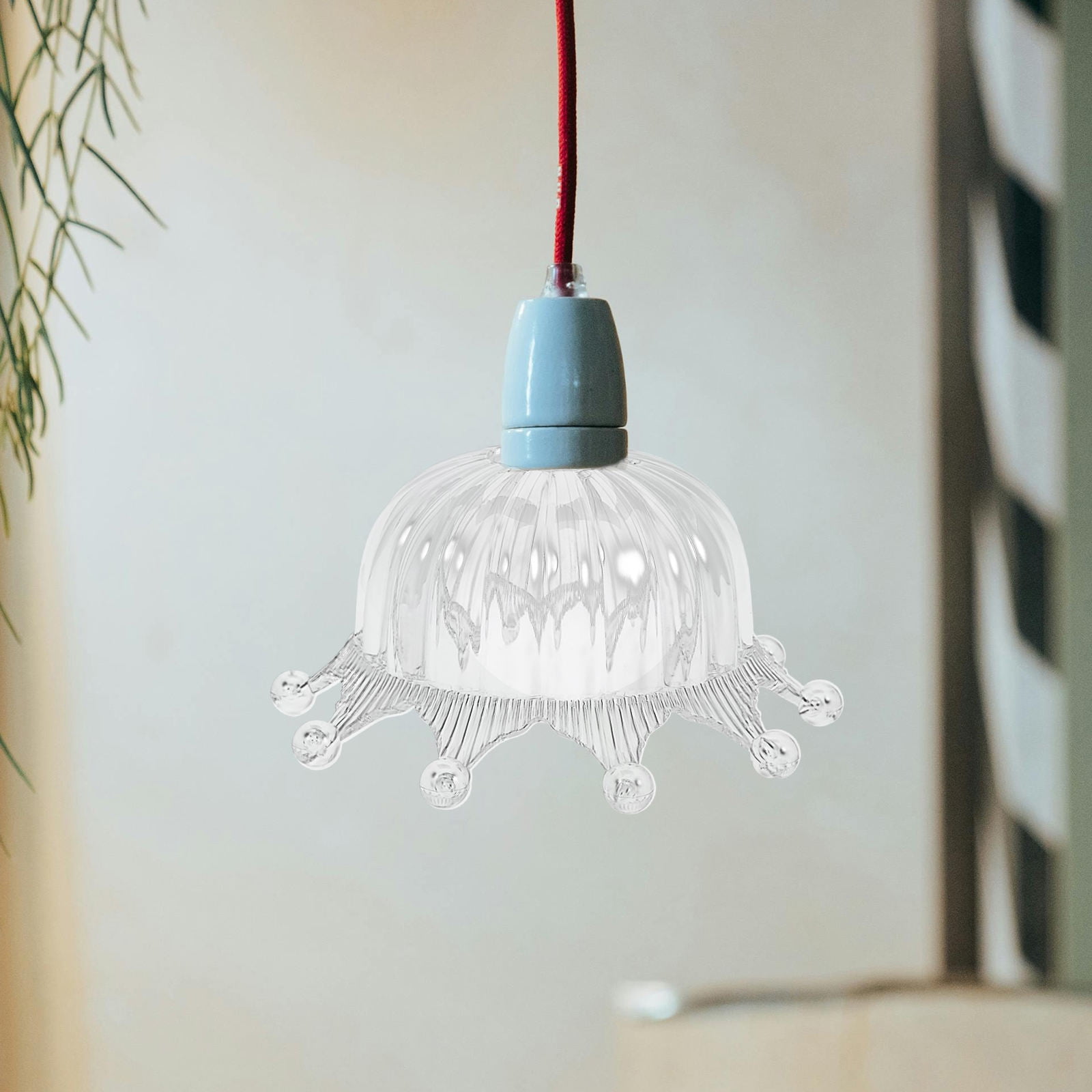 TABLZONE Round Transparent Plastic Light Bulb Cover Lampshade E27 ...