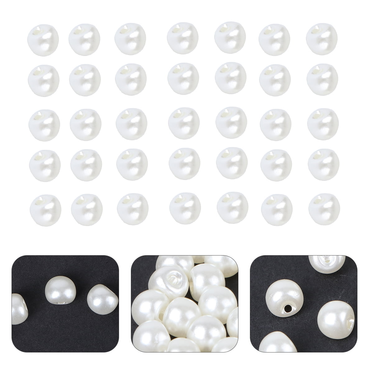 TABLZONE Round Pearl Buttons Decorative Buttons Crafts for Clothing ...