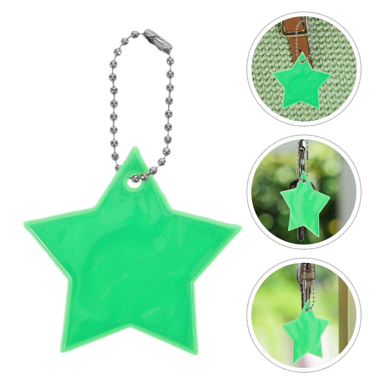 TABLZONE Safety Reflector Keychain Pendant Star Shape with Reflective ...