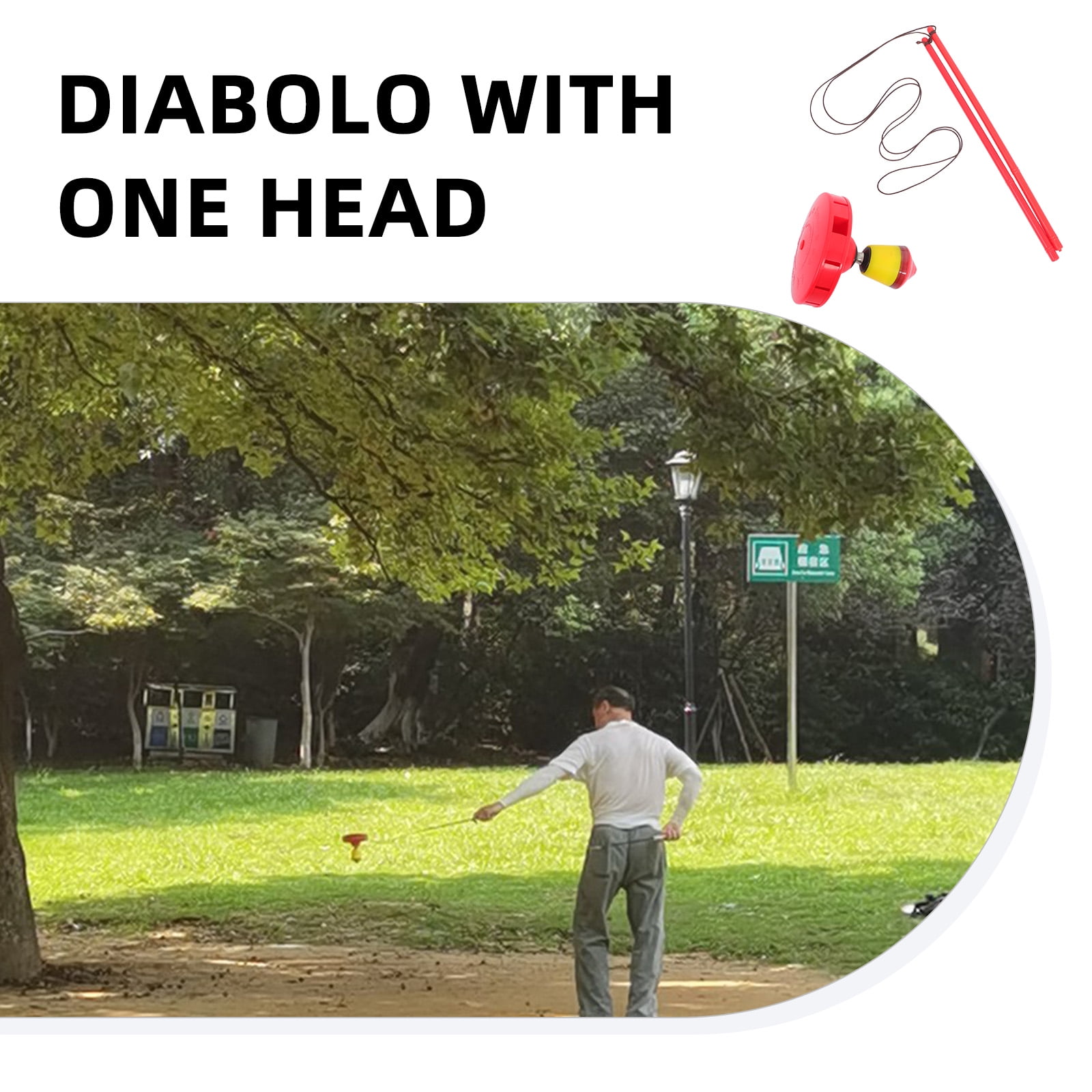 TABLZONE Chinese Diabolo Yoyo Red Plastic for Smooth Rotation and ...