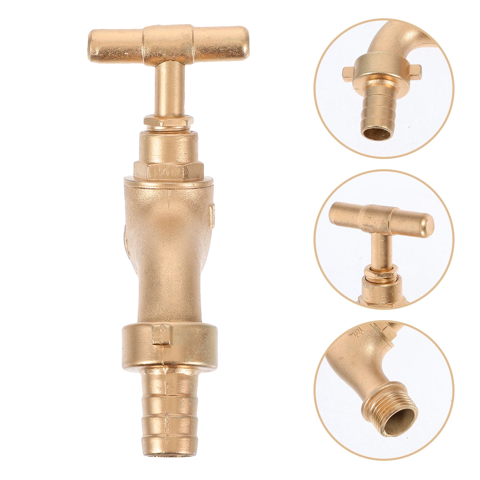 TABLZONE Outdoor Spigot Golden Zinc Alloy Hose Adapter for Gardening ...