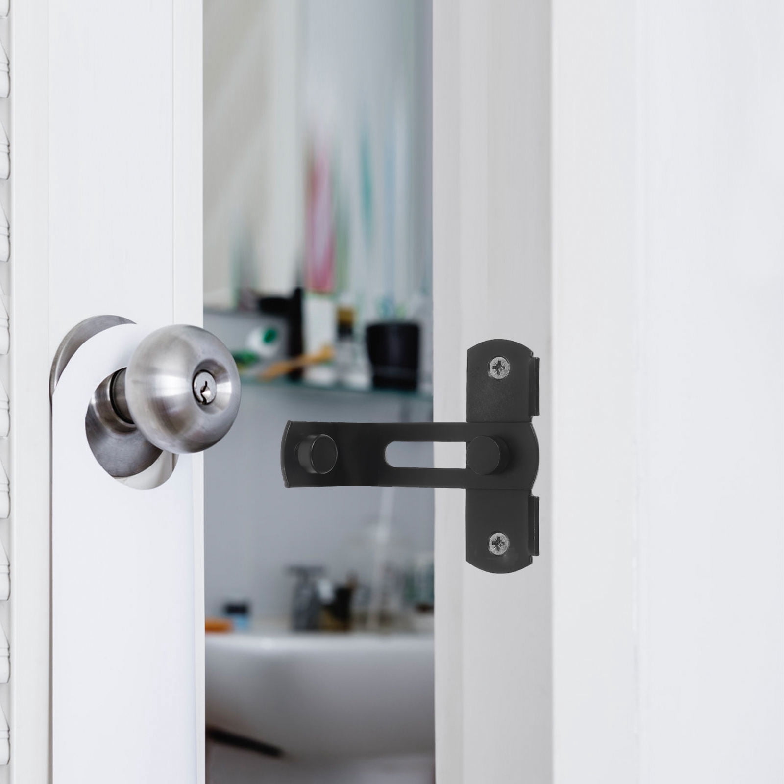 TABLZONE 2-Pack Sliding Door Security Locks Black No-Drill Installation ...
