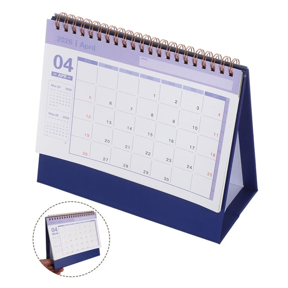 TABLZONE 2026 18-Month Paper Planner with Dark Foldable Stand, Tabletop ...