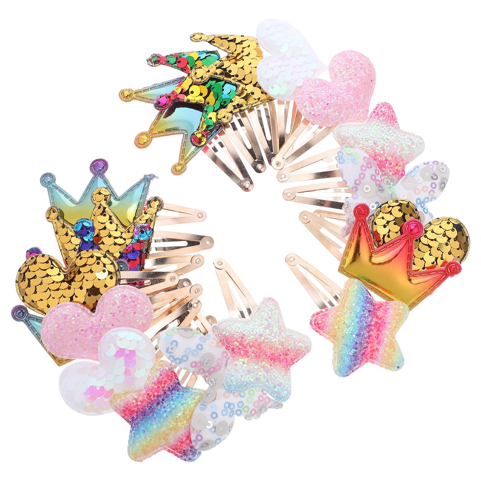 TABLZONE 10 Pairs Glitter Hair Clips for Girls Comfortable Sequins ...