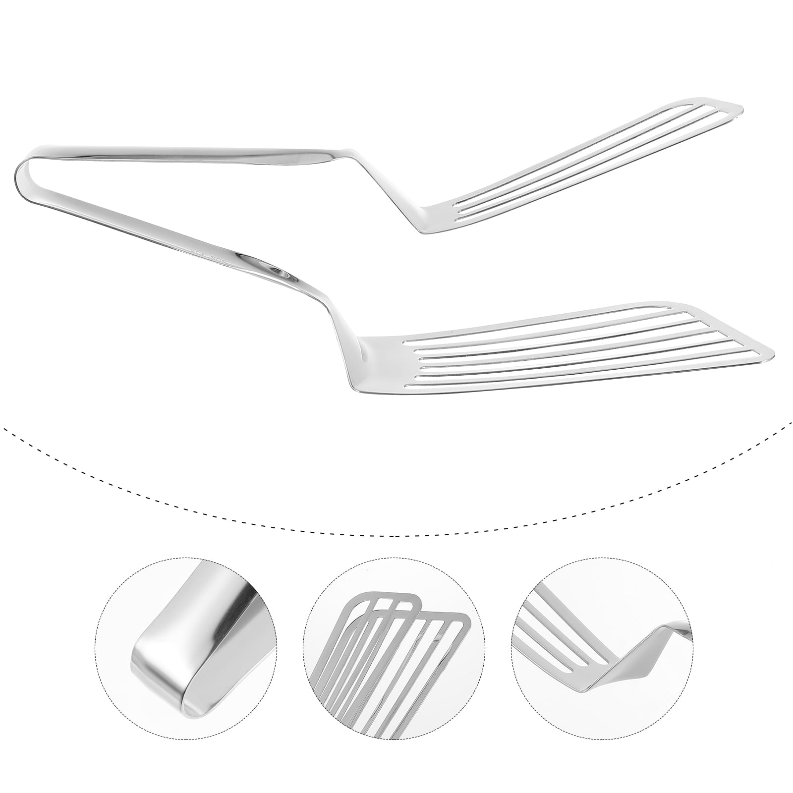 TABLZONE Stainless Steel BBQ Turner with Long Handle for Kitchen Use ...