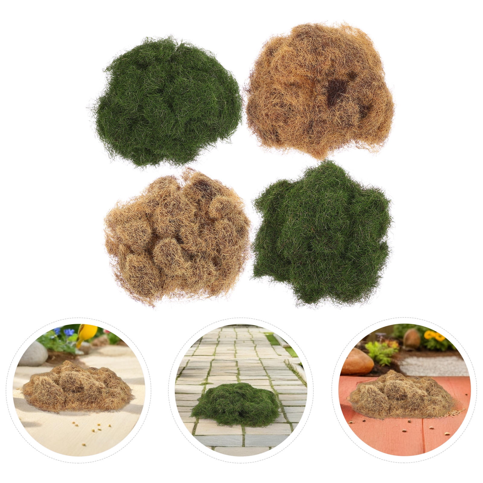 TABLZONE Artificial Green Model Grass Tufts for Sand Layout and Train ...