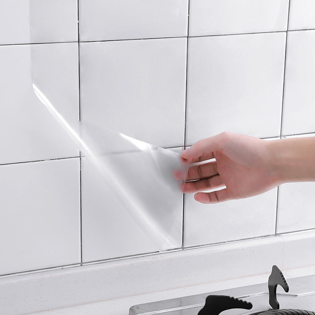 TABLZONE Transparent Oil-Proof Backsplash Wallpaper for Kitchen Wall ...