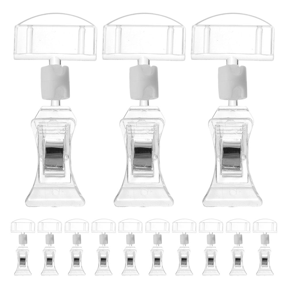 TABLZONE Transparent Sign Holder Clips for Retail Displays Easy to Use ...