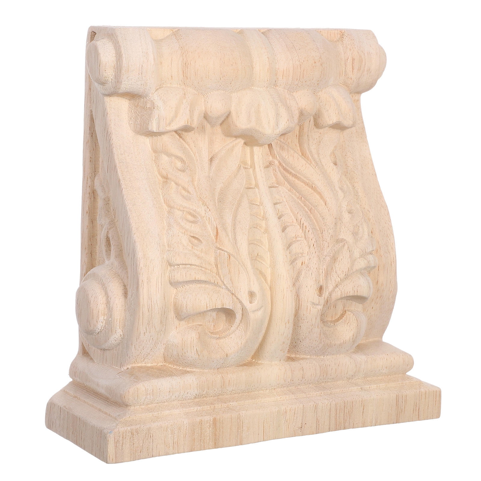 TABLZONE Elegant Khaki Wood Corbels Handcarved Decorative Corner Onlay ...