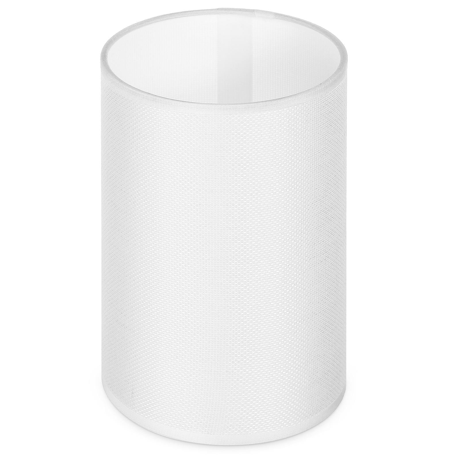 TABLZONE White Linen Fabric Cylinder Lamp Shade for Table and Desk ...