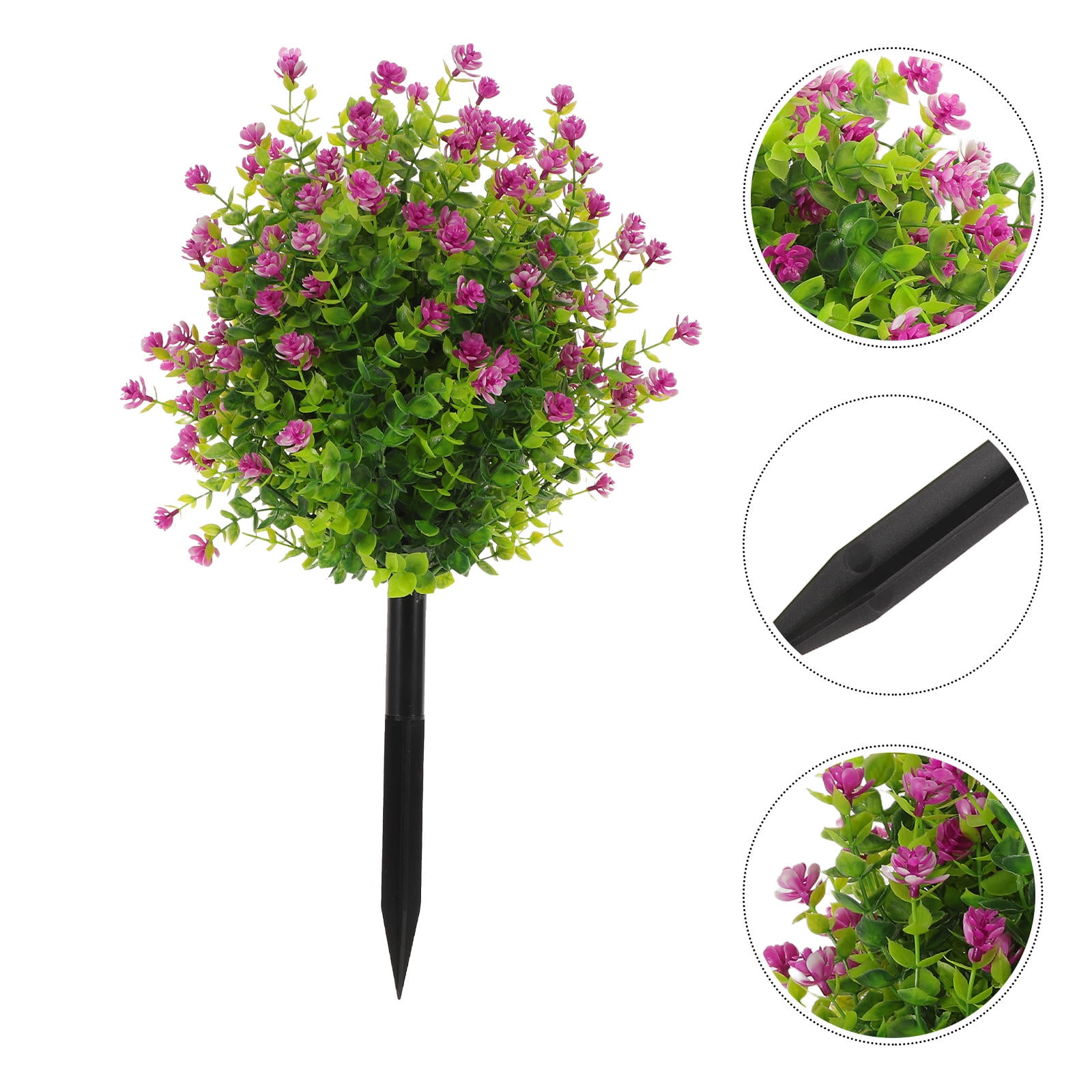 TABLZONE Lifelike Artificial Shrubs with Garden Stake for Outdoor and ...