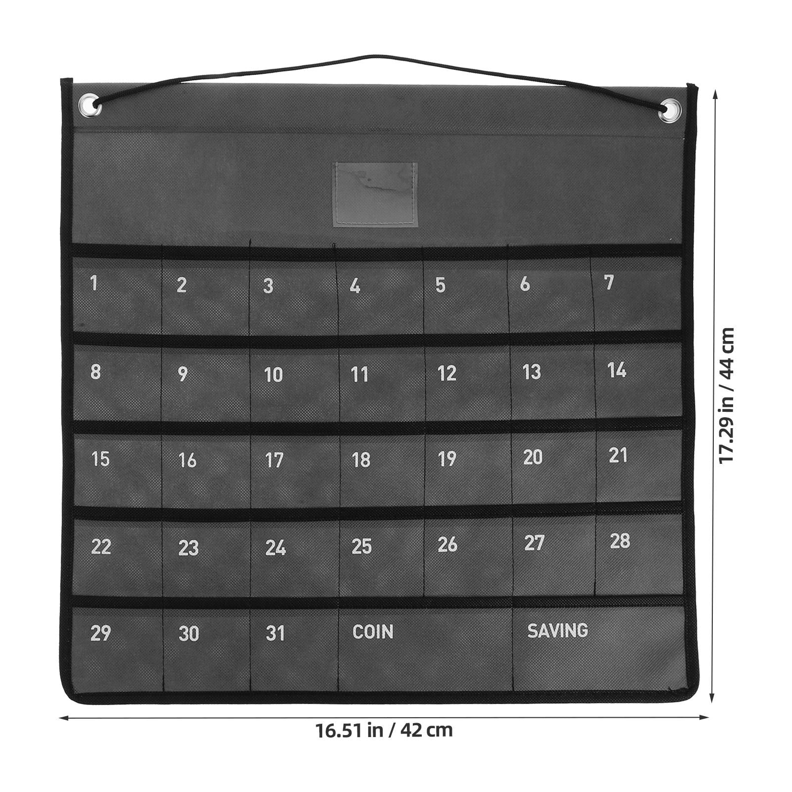 TABLZONE Wall Mounted Calendar Storage Pocket in Light Grey Non Woven ...