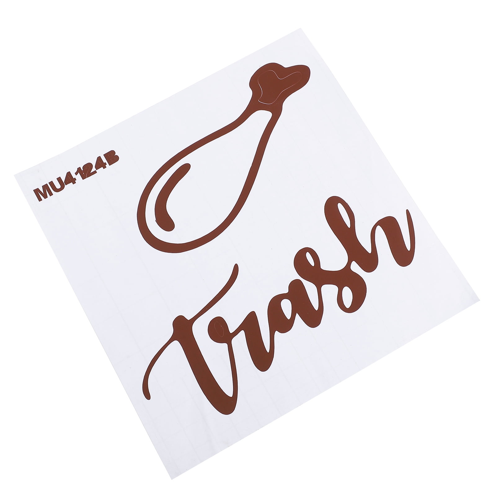 TABLZONE Waste Sorting Decals Recycling Bin Stickers Brown 1Pcs 6.3X6 ...