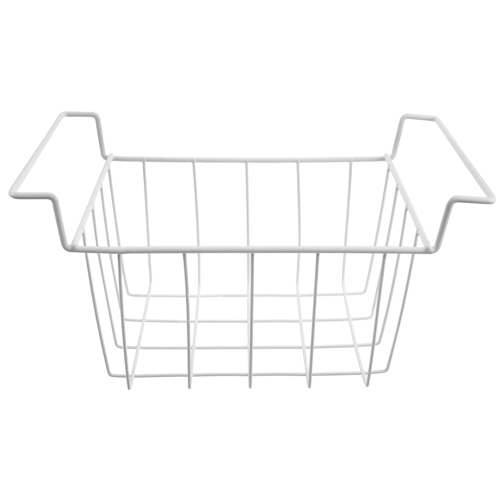 TABLZONE Space-Saving Freezer Basket White Iron with Hanging Handles ...