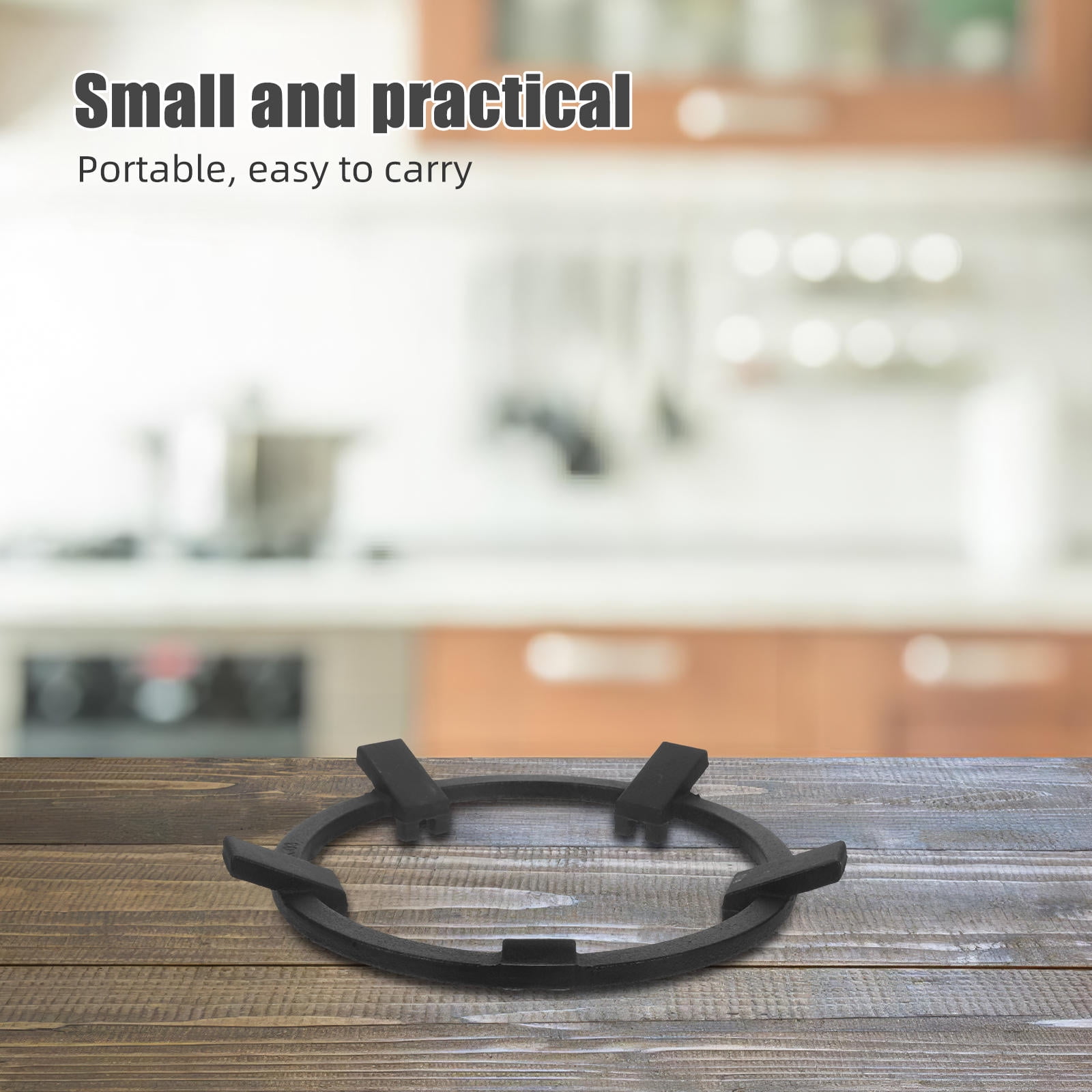 TABLZONE Metal Stove Bracket Cast Iron Pan Stand Black 1Set - Walmart.com