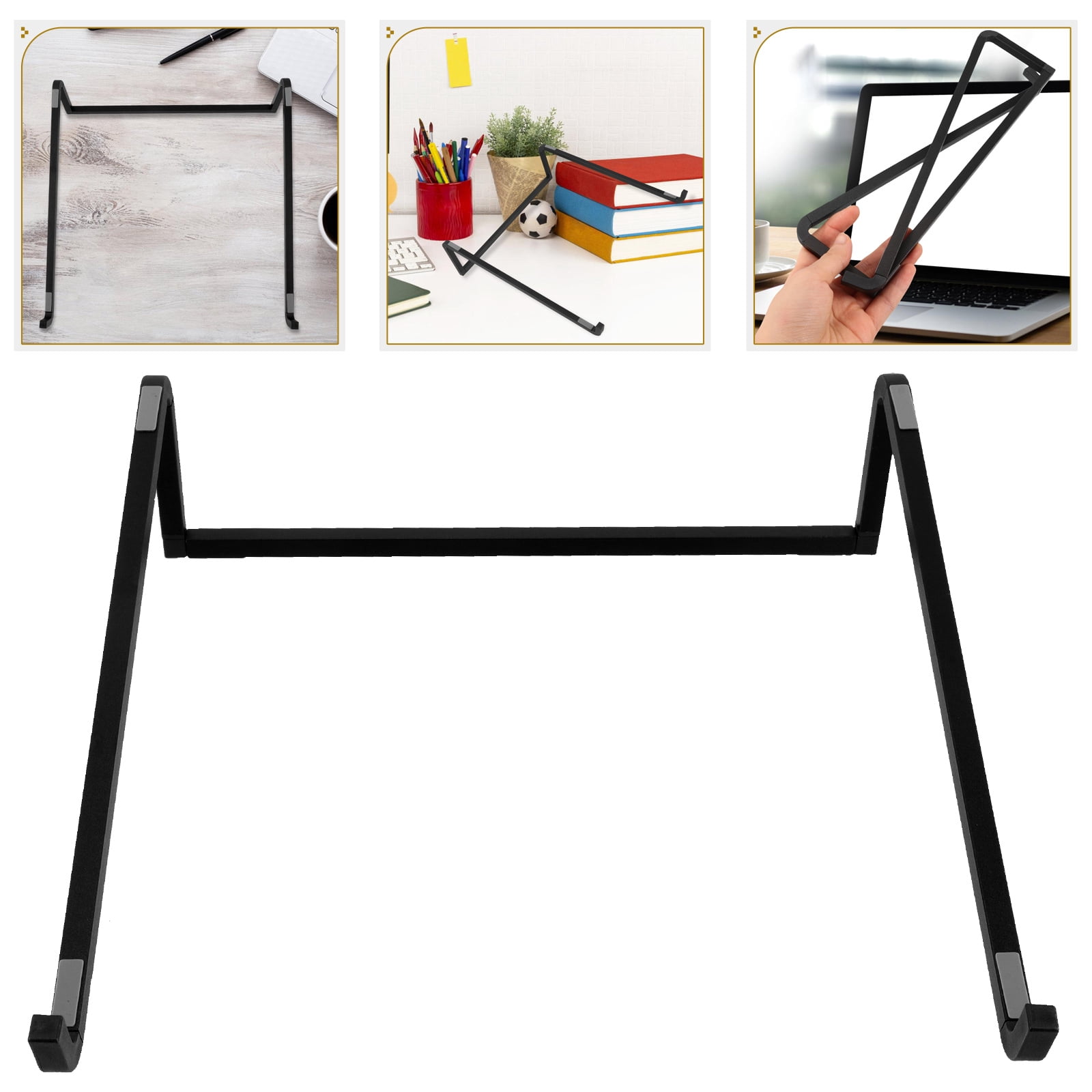 TABLZONE Ergonomic Metal Laptop Stand Black Home Office Compatibility ...