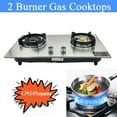 "TABODD Indoor Kitchen Range, 28"" Stainless Steel Propane Gas Cooktop ...