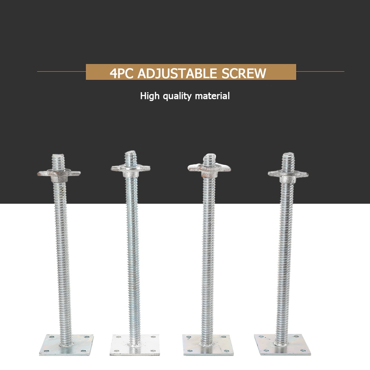 TABODD 4Pcs Adjustable Leveling Jacks 18" Scaffolding Solid Screw Jack ...