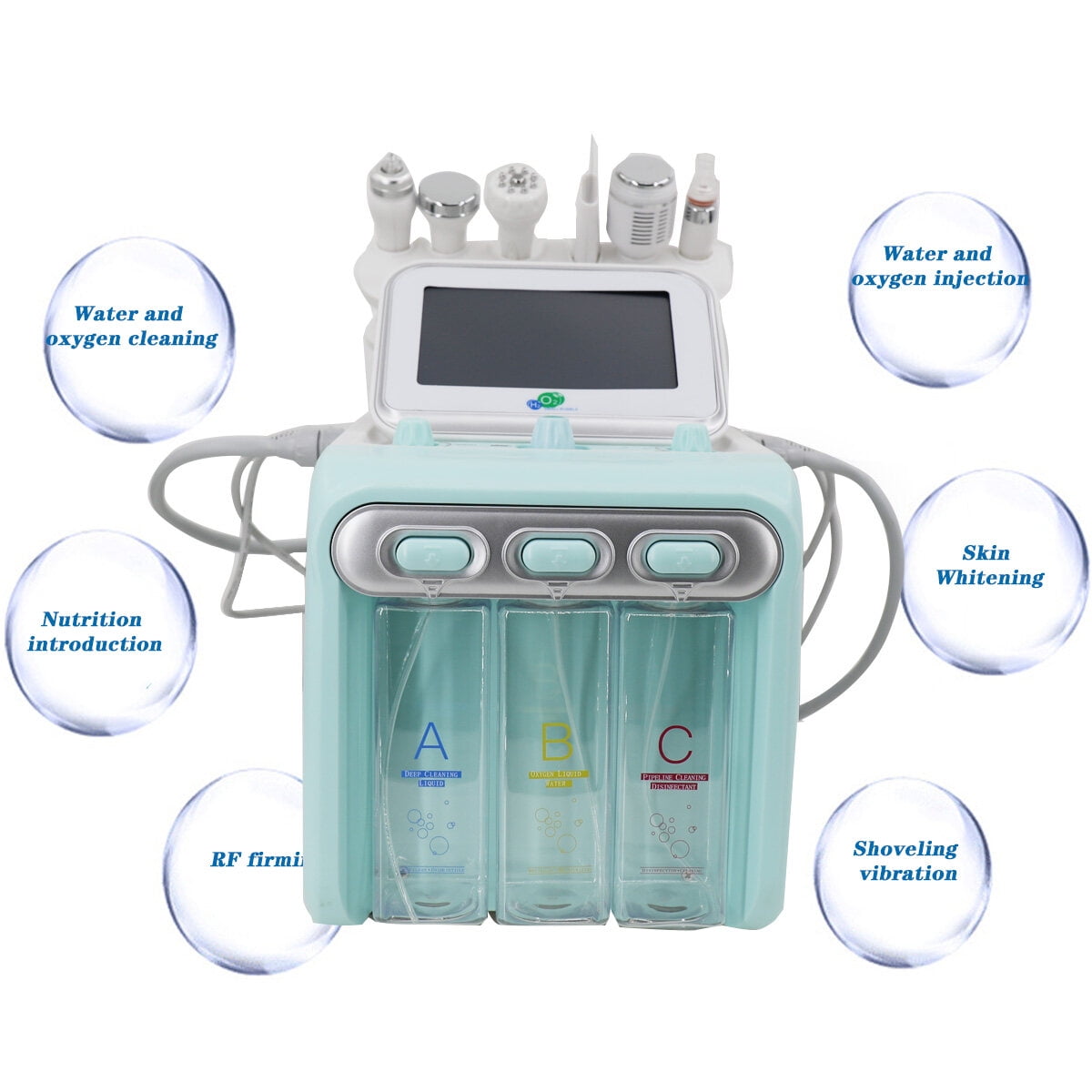 TABODD 6-in-1 Spa: Hydrogen Oxygen, Microdermabrasion Facial, Deep Skin ...