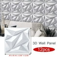 TABODD 3D White Star PVC Wall Panels, 11.81''x11.81'', Pack of 12 for ...
