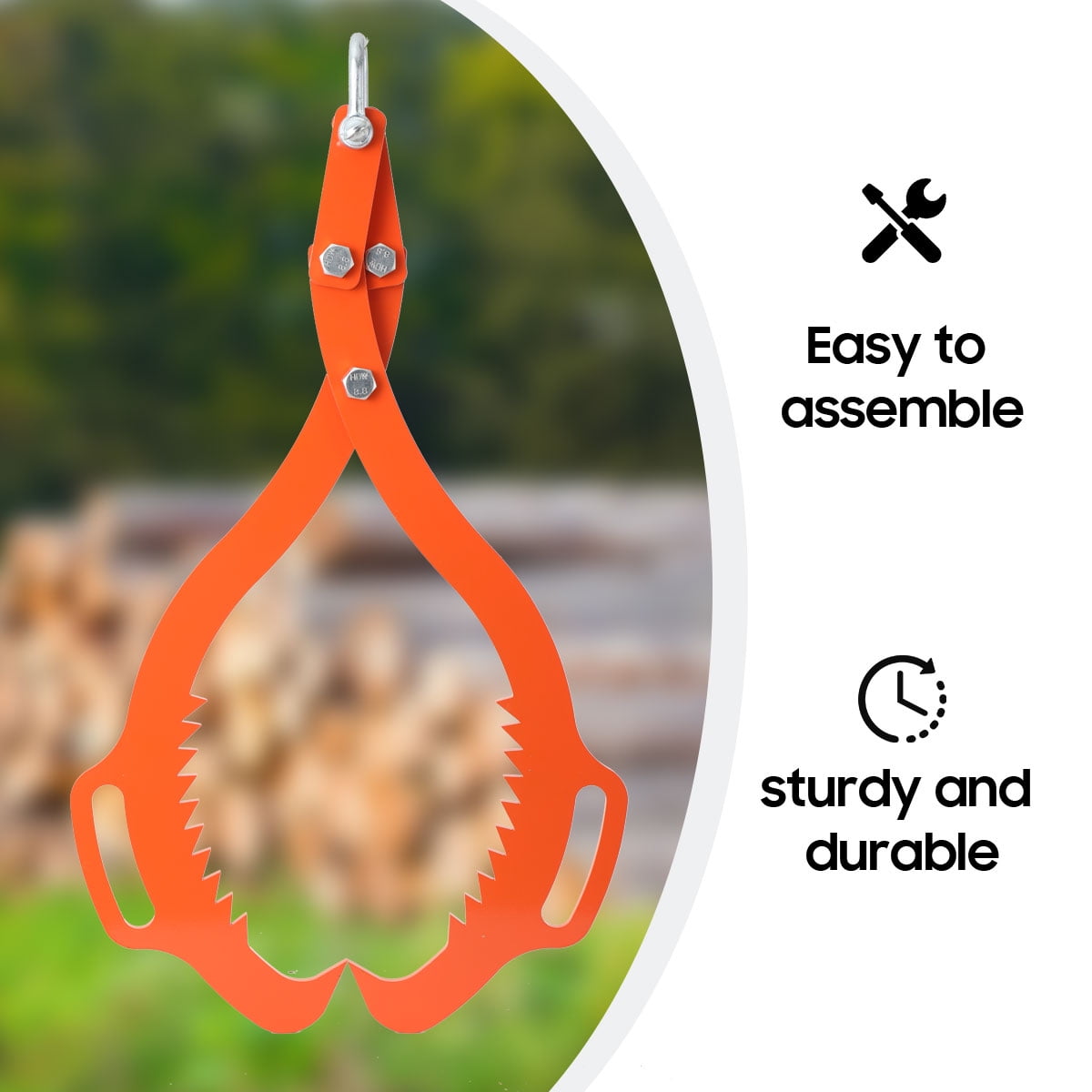 TABODD Claw Hook, Log Lifting Tongs， Heavy Duty Grapple Timber Claw ...