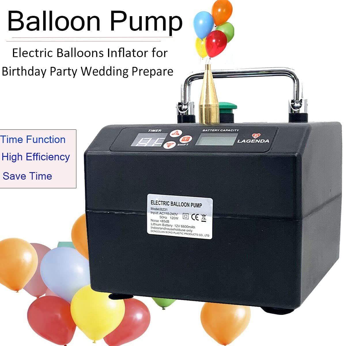 TABODD Electric Balloon Pump, Portable Party Air Blower Machine with ...