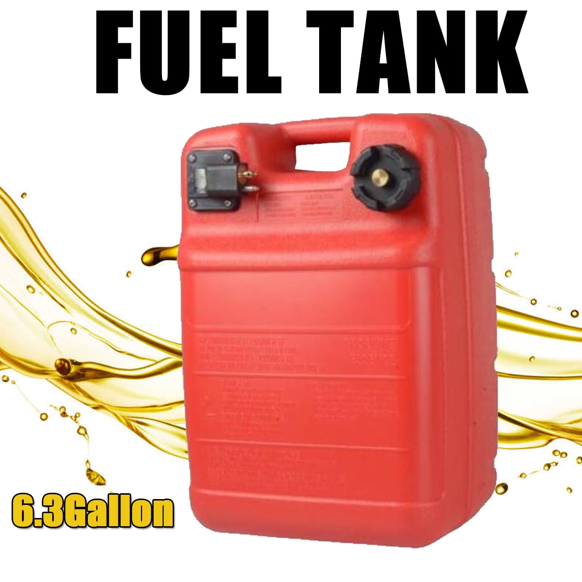 TABODD Fuel Tank 24L 6.3 Gallon Portable Outdoor Boat Fuel Storage Tank ...
