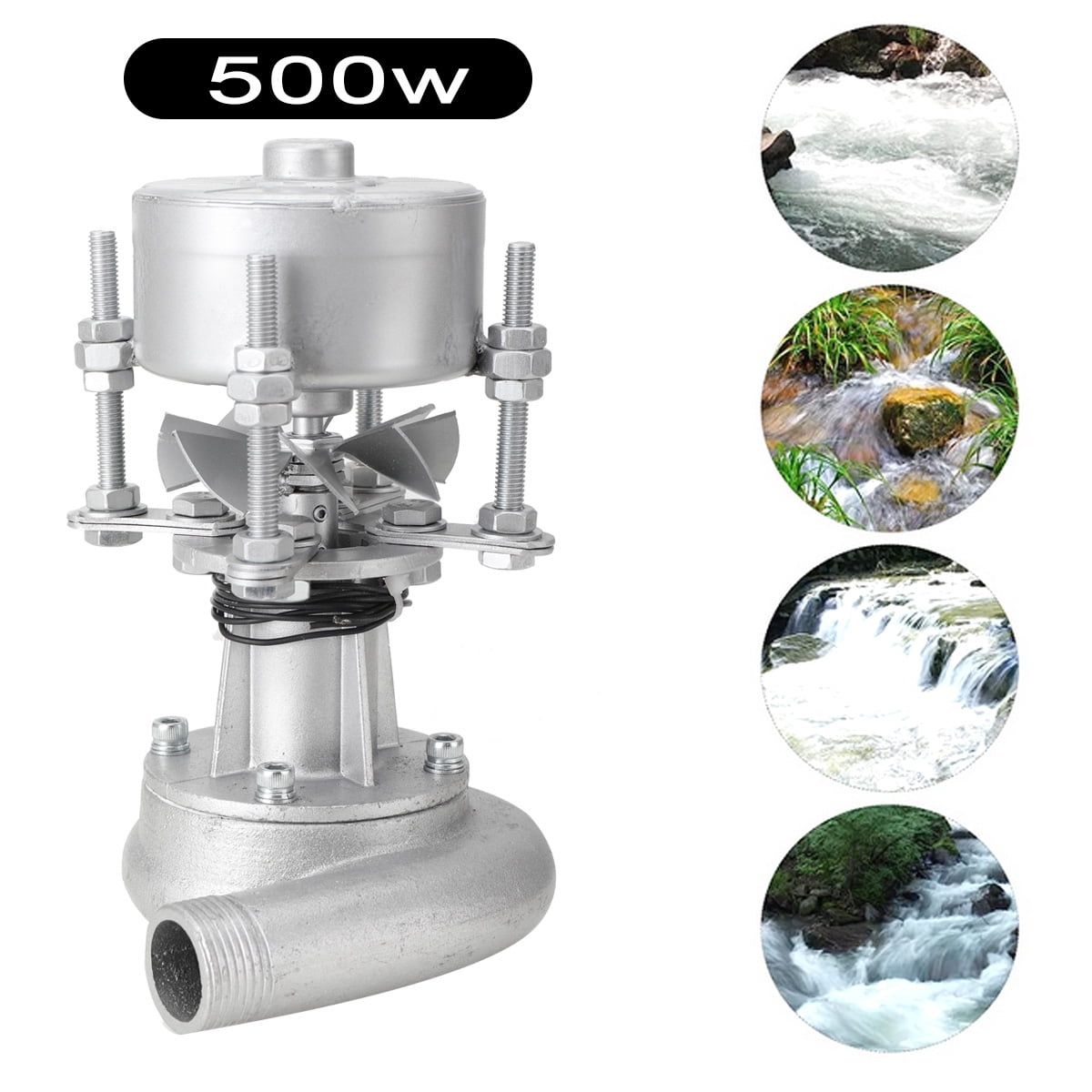 TABODD Micro Hydroelectric Generator 500W High Power Hydro Generator ...