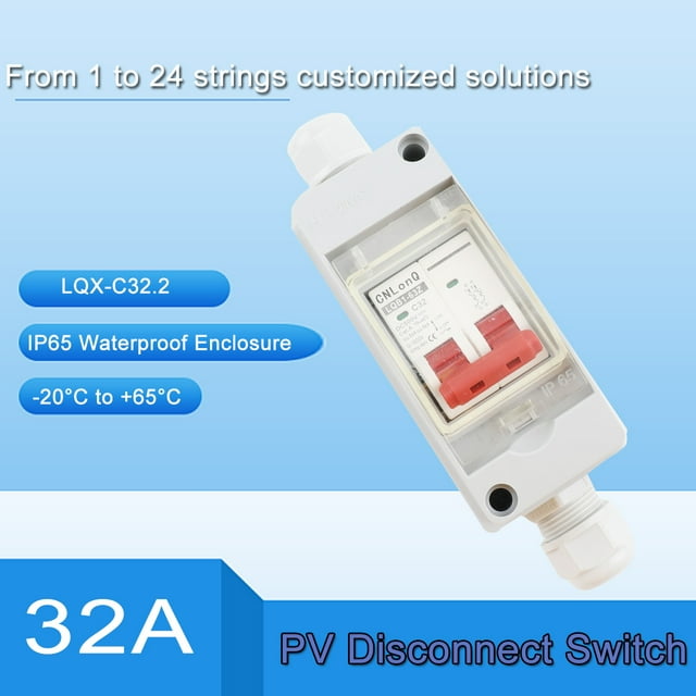 TABODD PV Disconnect Switch DC/AC 500V 32A 2P IP65 Circuit Breaker for ...