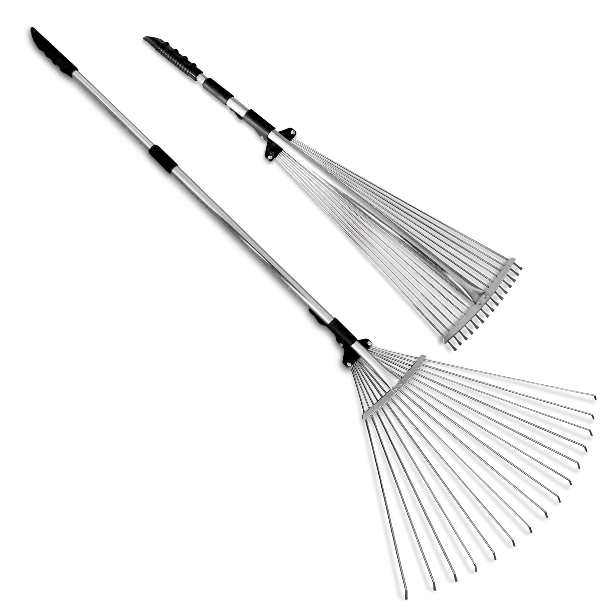 TABOR TOOLS Adjustable Metal JKF25 Rake - Collapsible & Telescopic ...