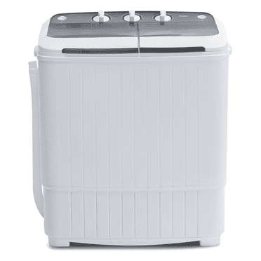26lbs Compact Twin Tub Portable Washing Machine, Semi-Automatic Mini ...