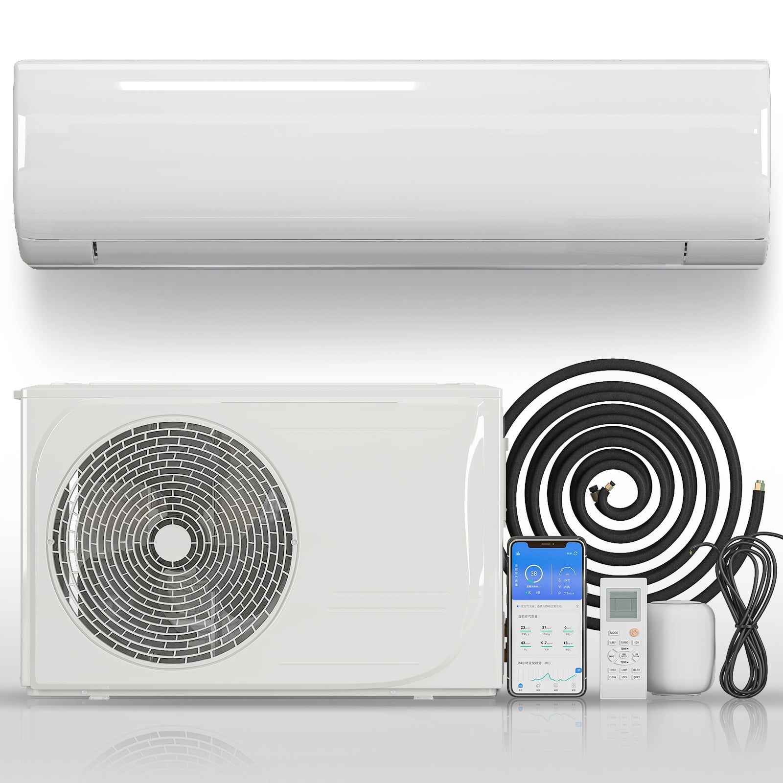 TABU 18000 BTU Mini Split Air Conditioner & Heater, 21 SEER2, WIFI ...