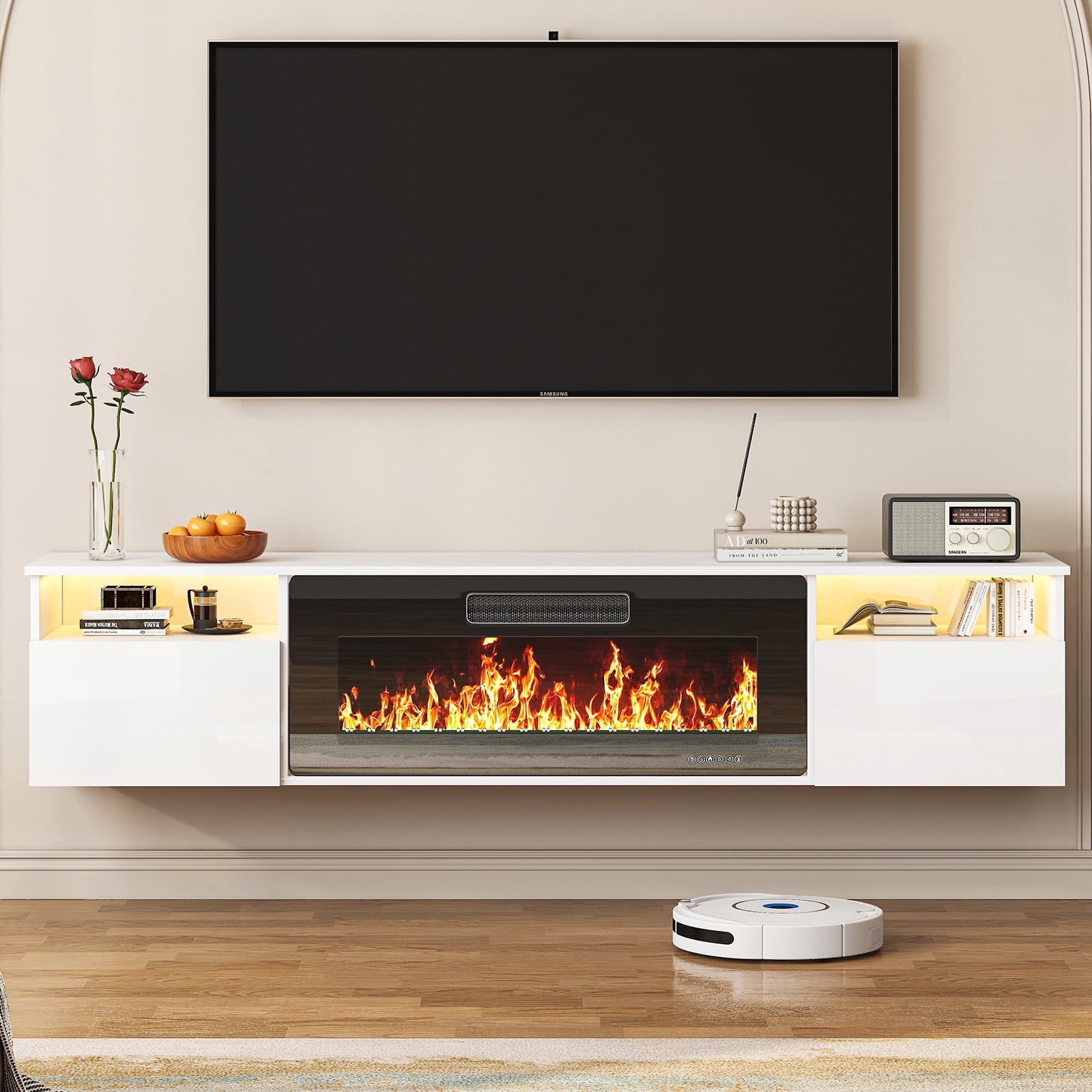 Floating Fireplace Tv Stand