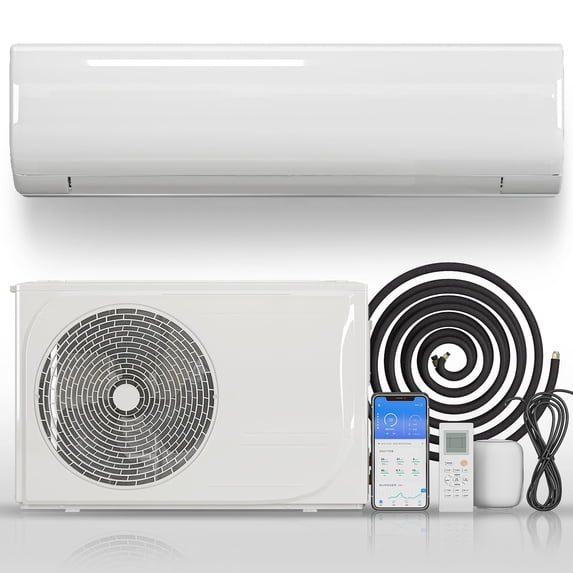 TABU 11500 BTU Mini Split Air Conditioner & Heater, 19 SEER2, WIFI ...