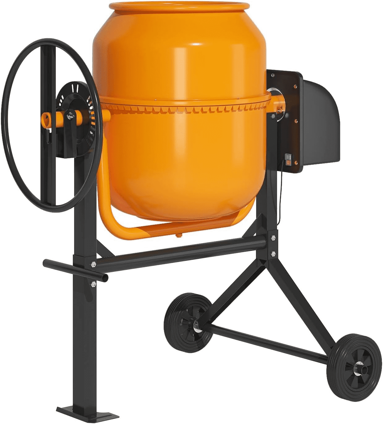 TABU Electric Cement Mixer,3.0 Cu ft Freestanding Concrete Mixer with ...