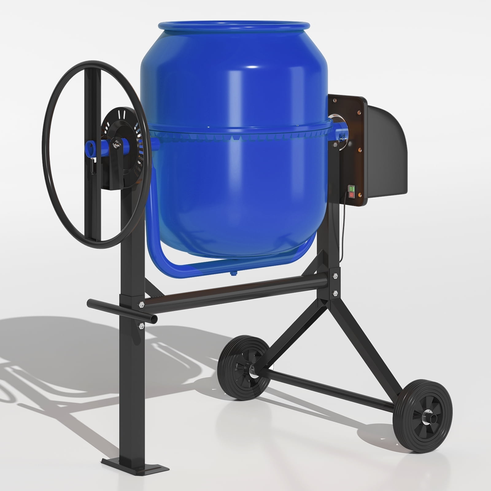 TABU Electric Cement Mixer,4.5 Cu ft Freestanding Concrete Mixer with ...