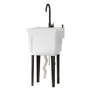 MUSTEE 20 in W x 24 in L x 34 in H, Floor Mount, Thermoplastic, Utility ...