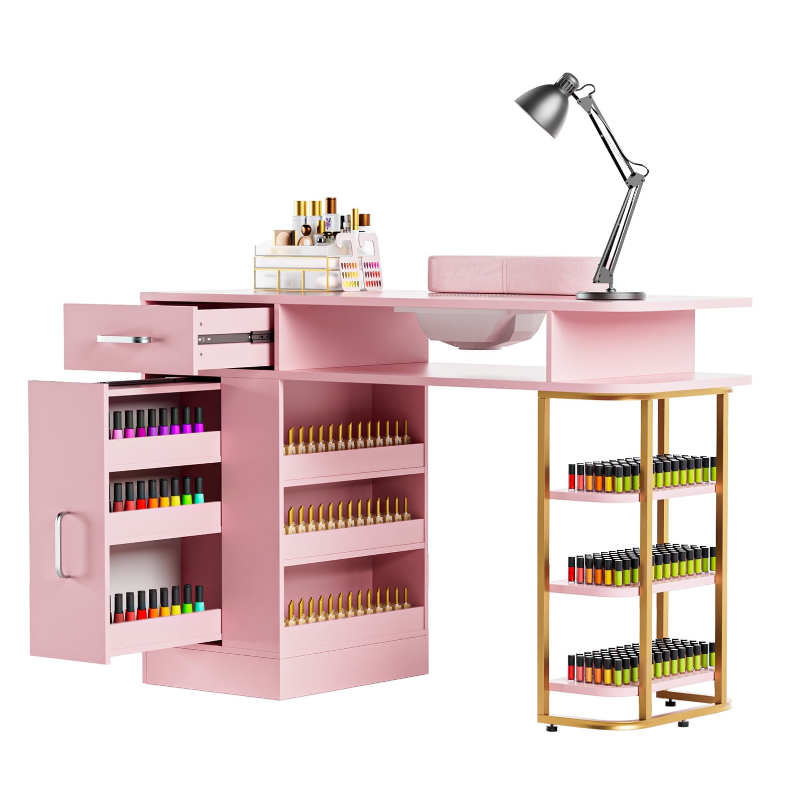 TABU Manicure Table with Dust Collector,Nail Table for Nail Tech with ...