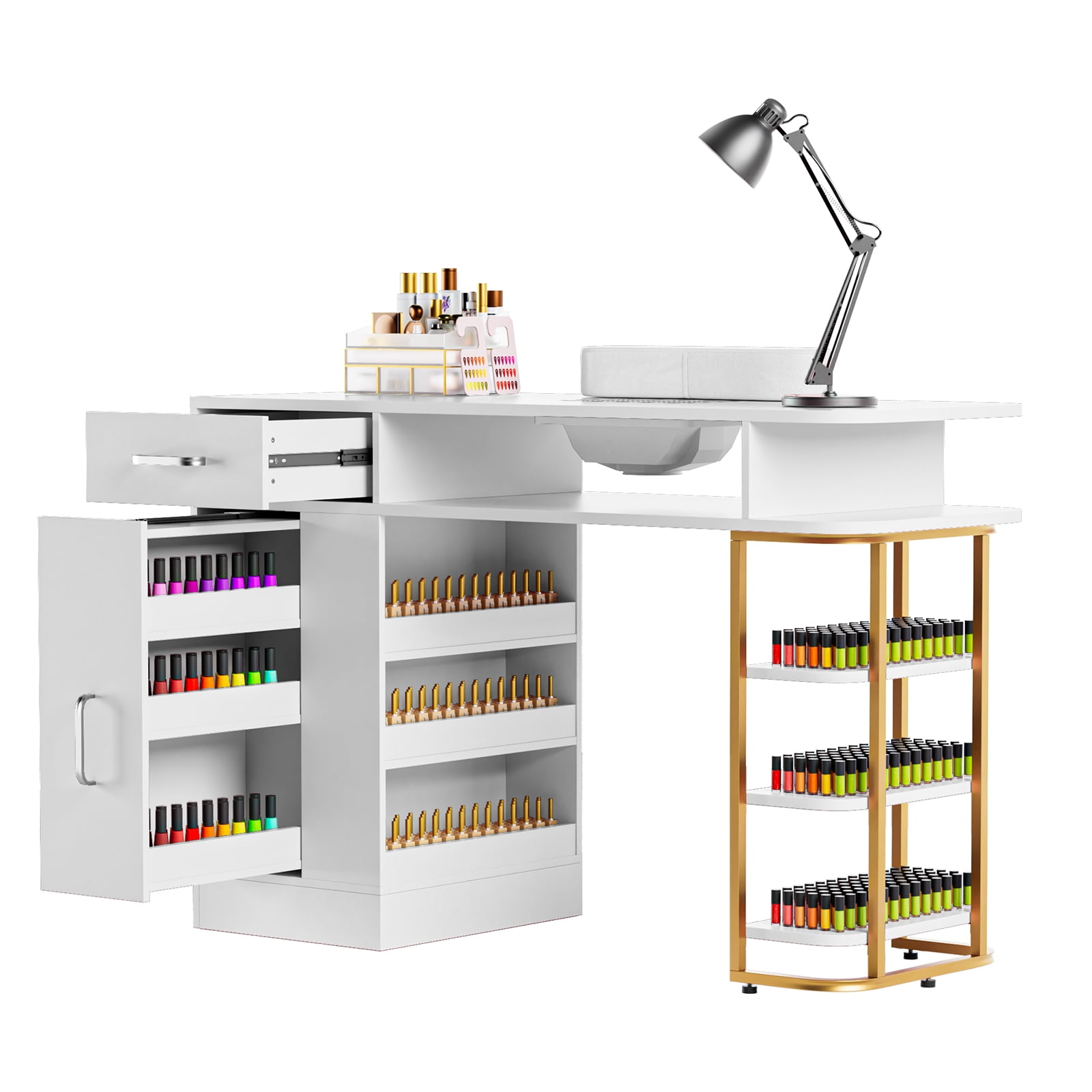 TABU Manicure Table with Dust Collector,Nail Table for Nail Tech with ...