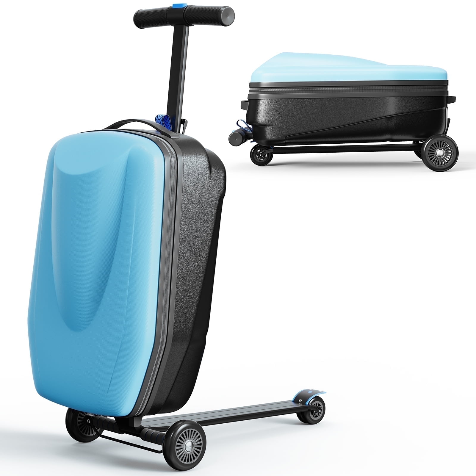 TABU Scooter Luggage for Kids & Adults, Carry on Luggage with Wheels ...