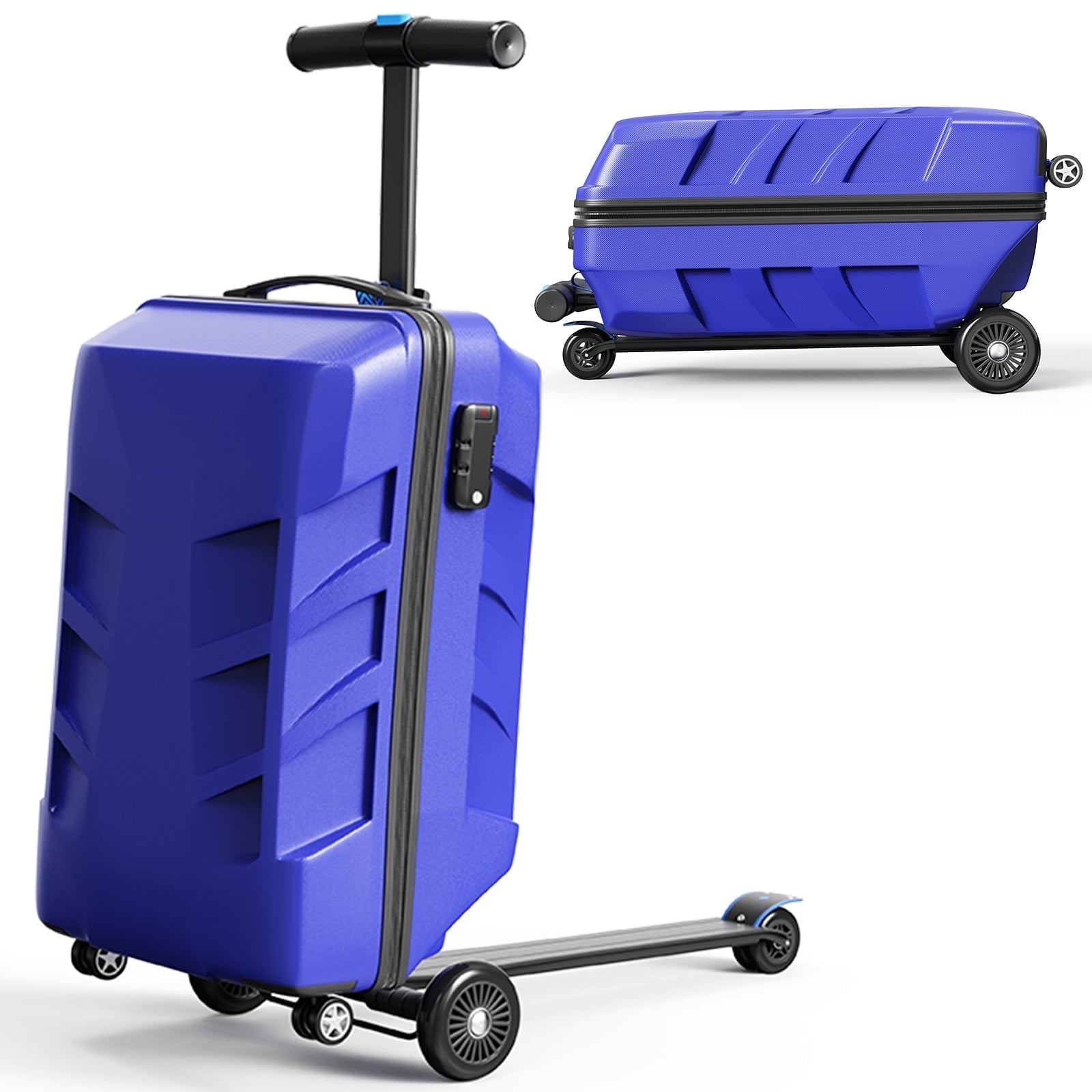 TABU Scooter Luggage for Kids & Adults, Carry on Luggage with Wheels ...