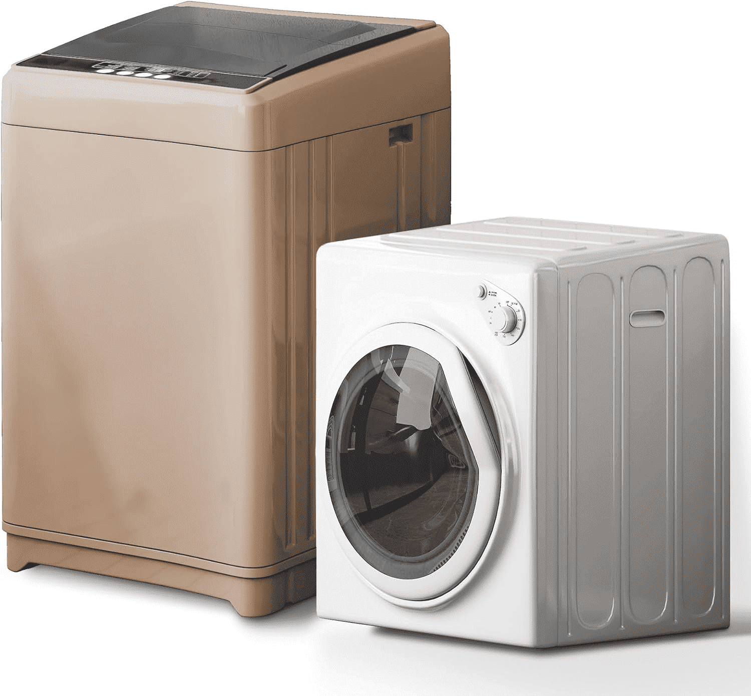 TABU Washer and Dryer Set, 17.6lbs Full-Automatic Washing Machine and ...