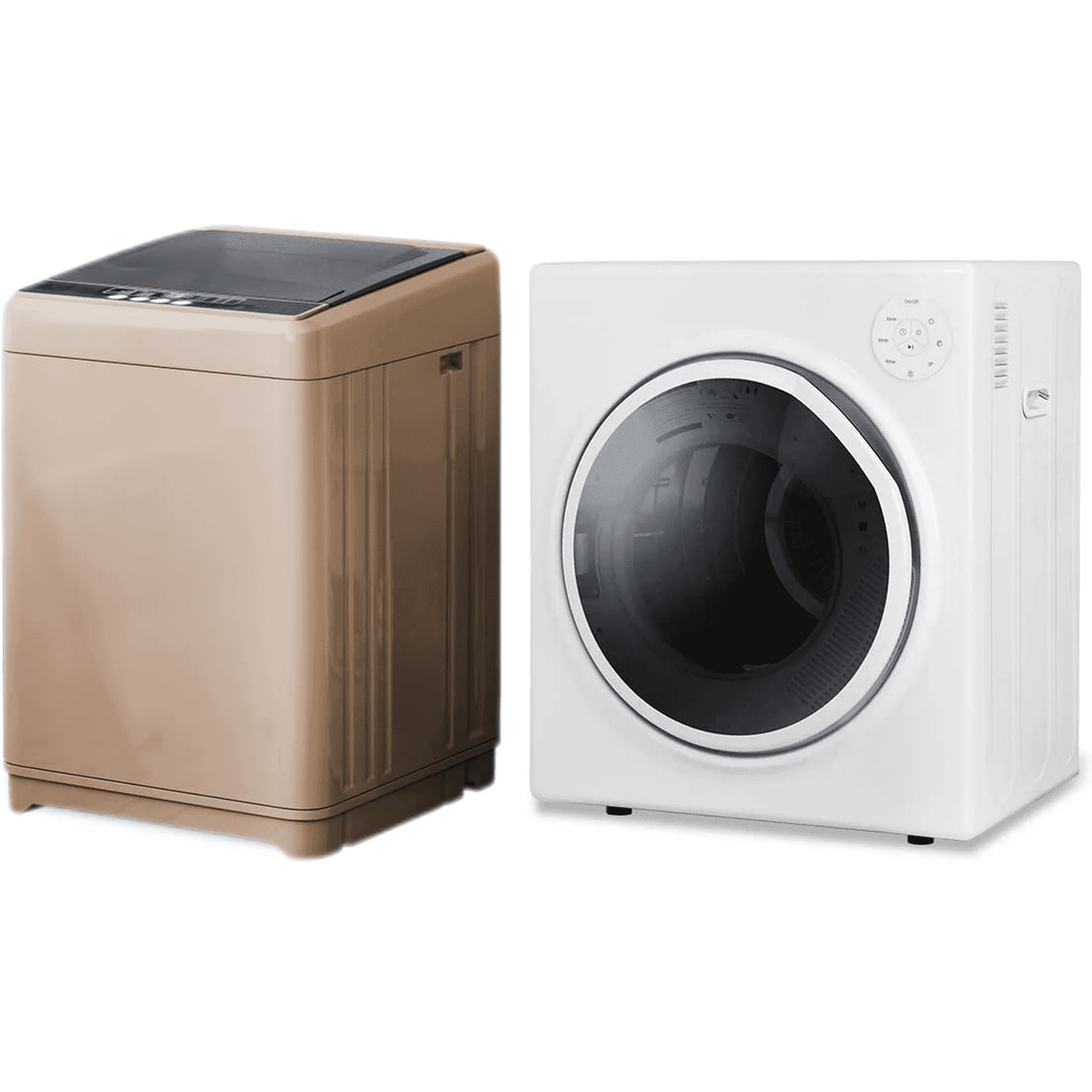 TABU Washer and Dryer Set, 17.6lbs Full-Automatic Washing Machine and ...