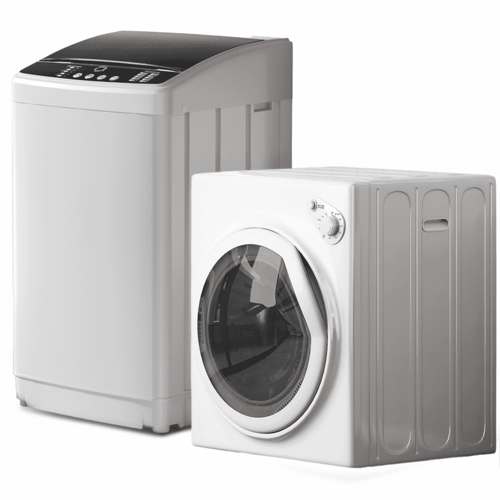 TABU Compact Washer and Dryer Set, 19lbs Full Automatic Washing Machine ...