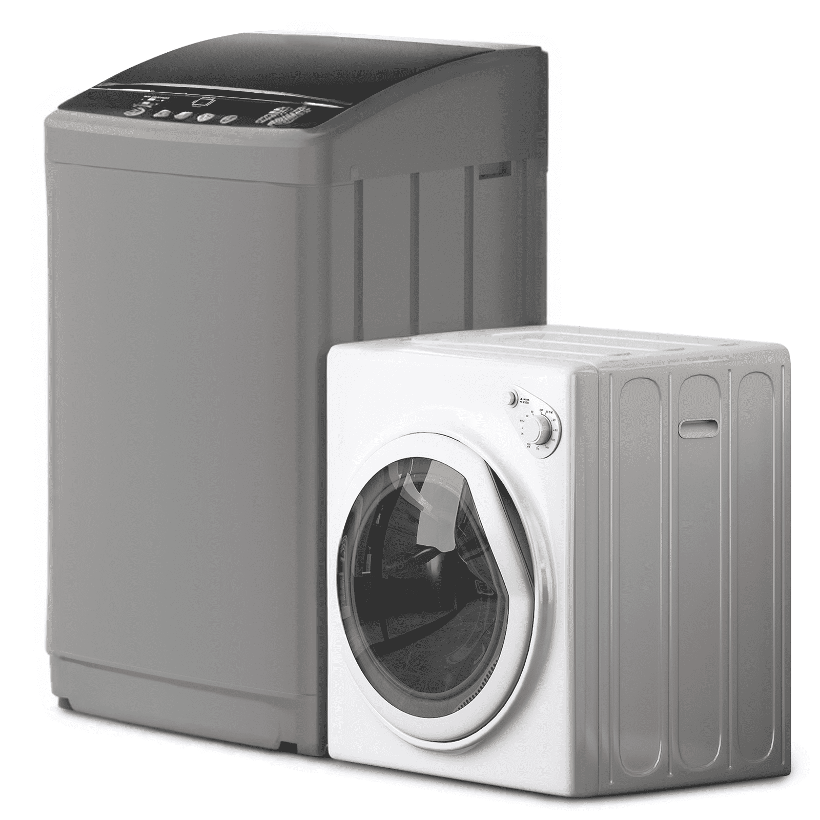 TABU Portable High-performance 19lbs Washing Machine and 13lbs Quiet ...