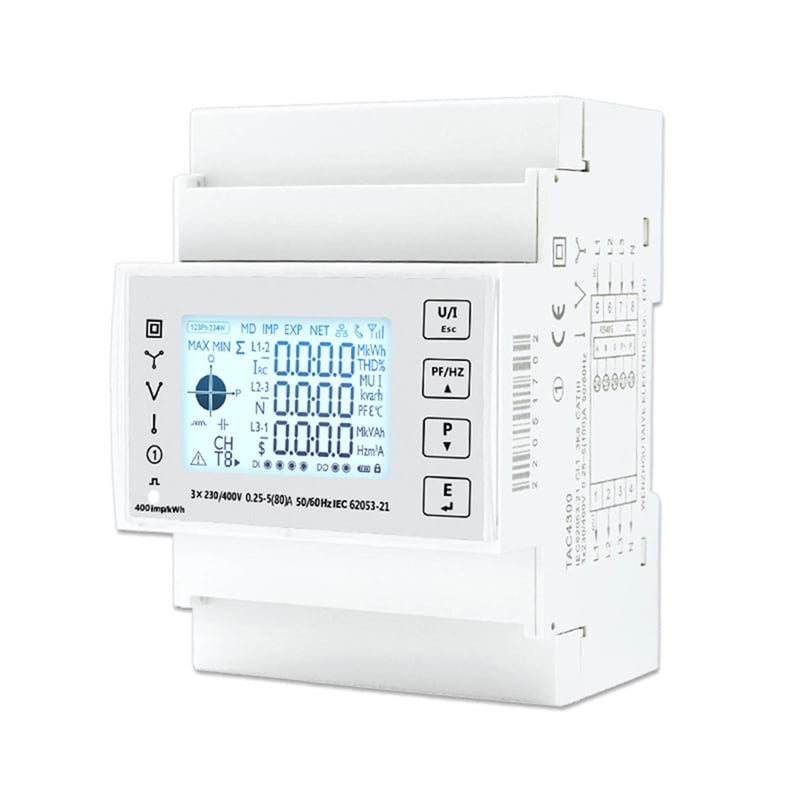 TAC4300 Digital Wattmeter Energy Electricity Electric Consumption Meter ...