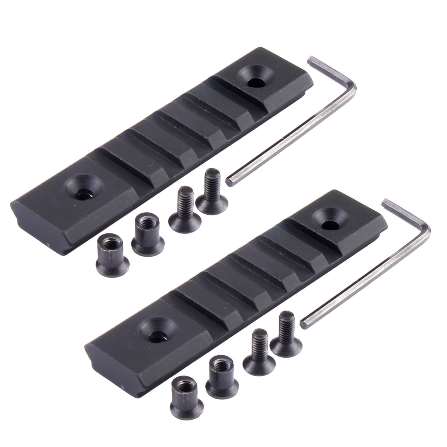 TACFUN 2PCS Keymod 5 slots (3") aluminum picatinny rail Section ...